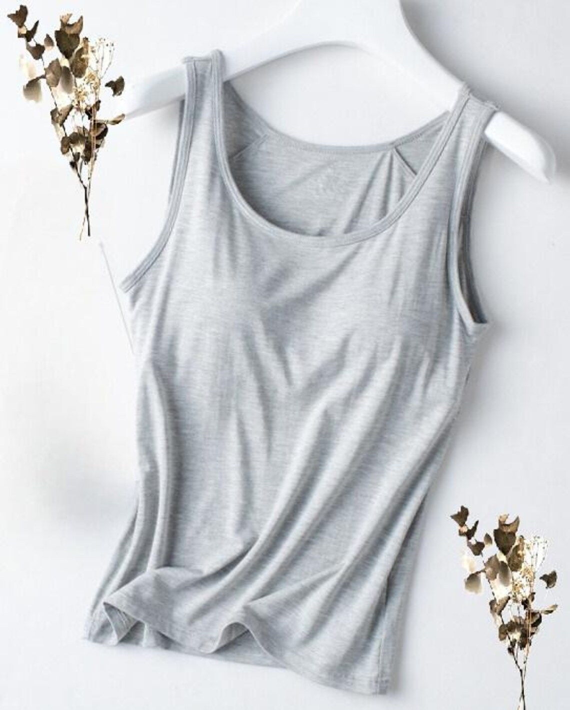 Shelf Bra Top With Removable Bra Cups Tank Top - Etsy