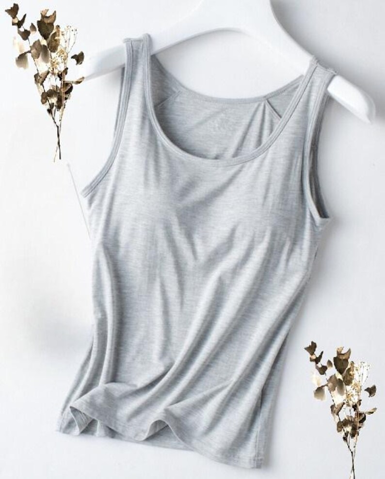 Shelf Bra Top With Removable Bra Cups Tank Top - Etsy