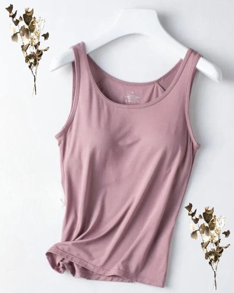 Shelf Bra Top With Removable Bra Cups Tank Top - Etsy