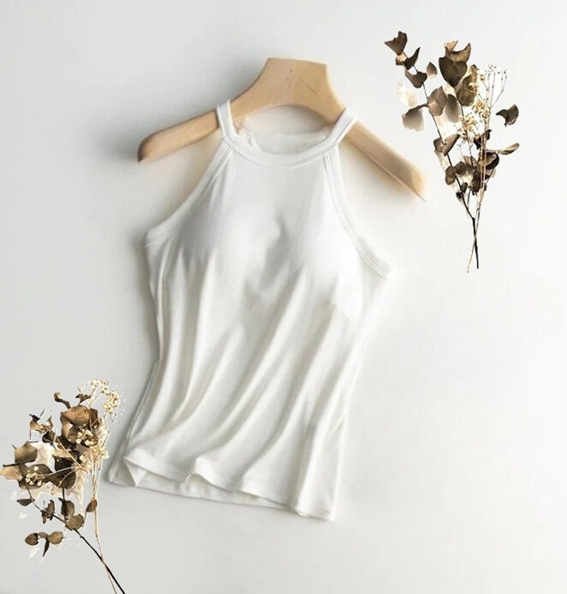 Halter Neck Shirt With Built in Bra - Etsy