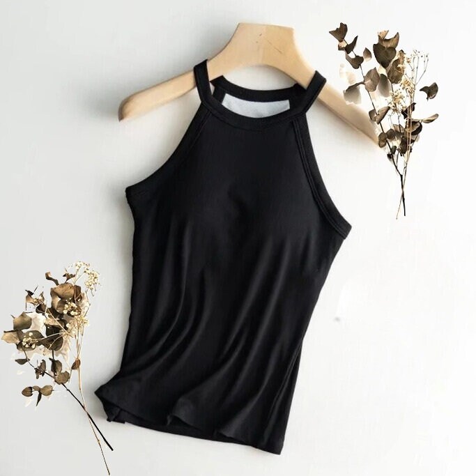 Halter Neck Shirt With Built in Bra - Etsy