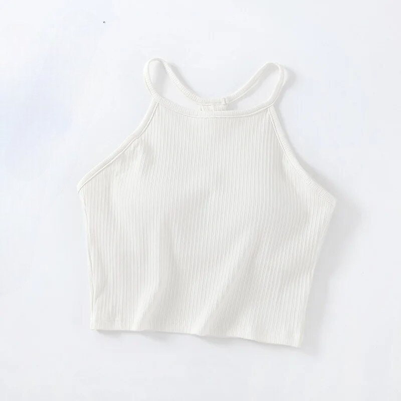 Halter Neck Crop Shirt With Inbuilt Bra Cotton - Etsy