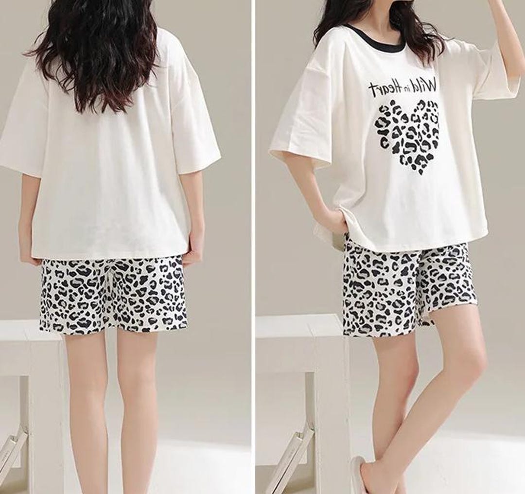 Pyjama Top With Built in Support Loungewear Set With Bra Cups Plus Size ...