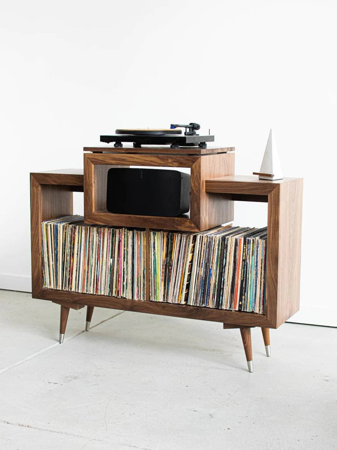Fillmore for Mid Century Modern Walnut Record Player Stand - Etsy