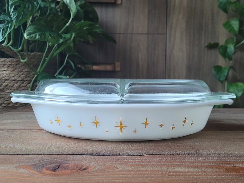 Vintage Pyrex Gold & Yellow sunflower Promotional atomic Starburst ...