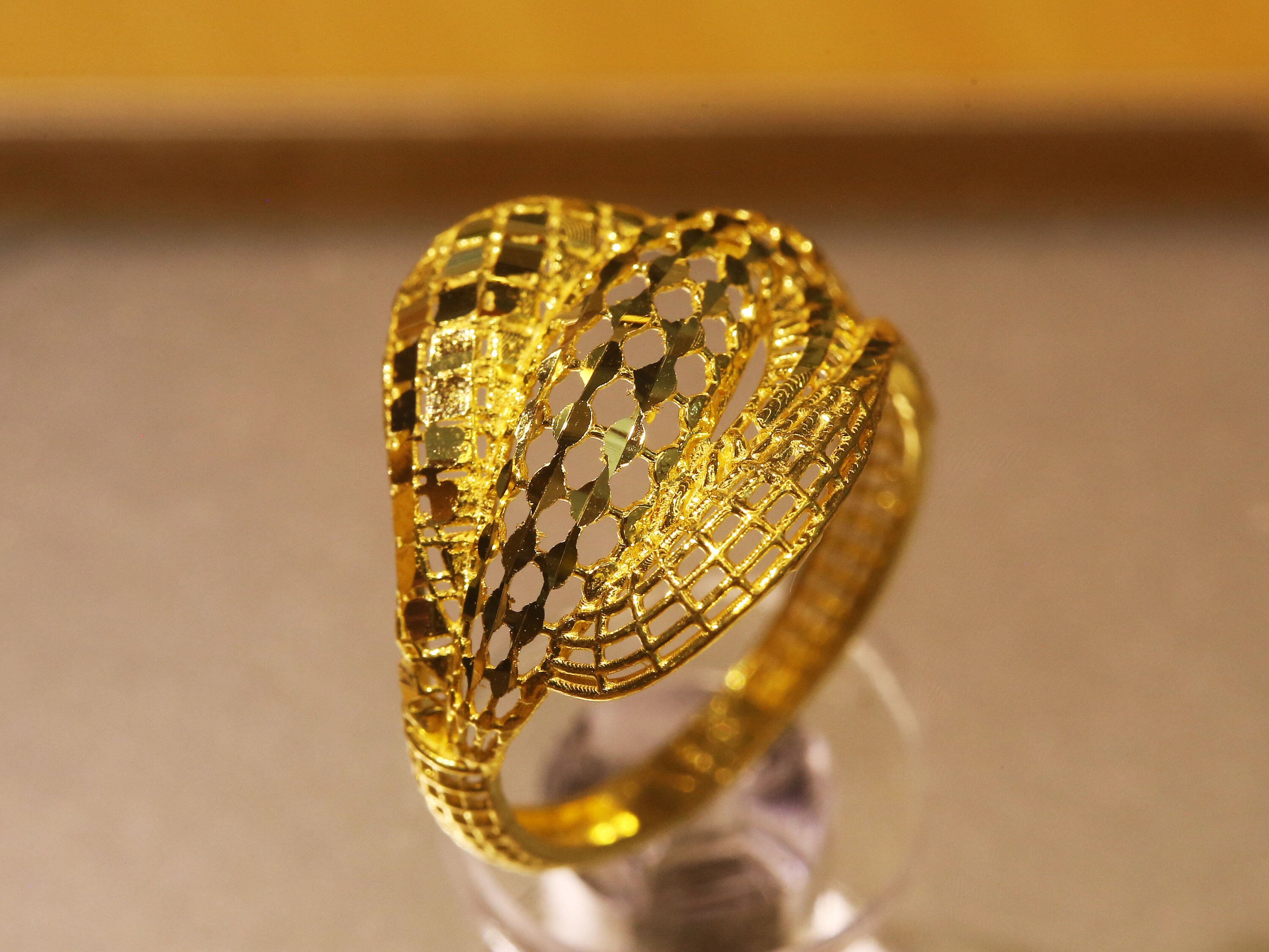 RAJ701 Solid Gold Turkish Filigree Ring 21K 22K - Etsy