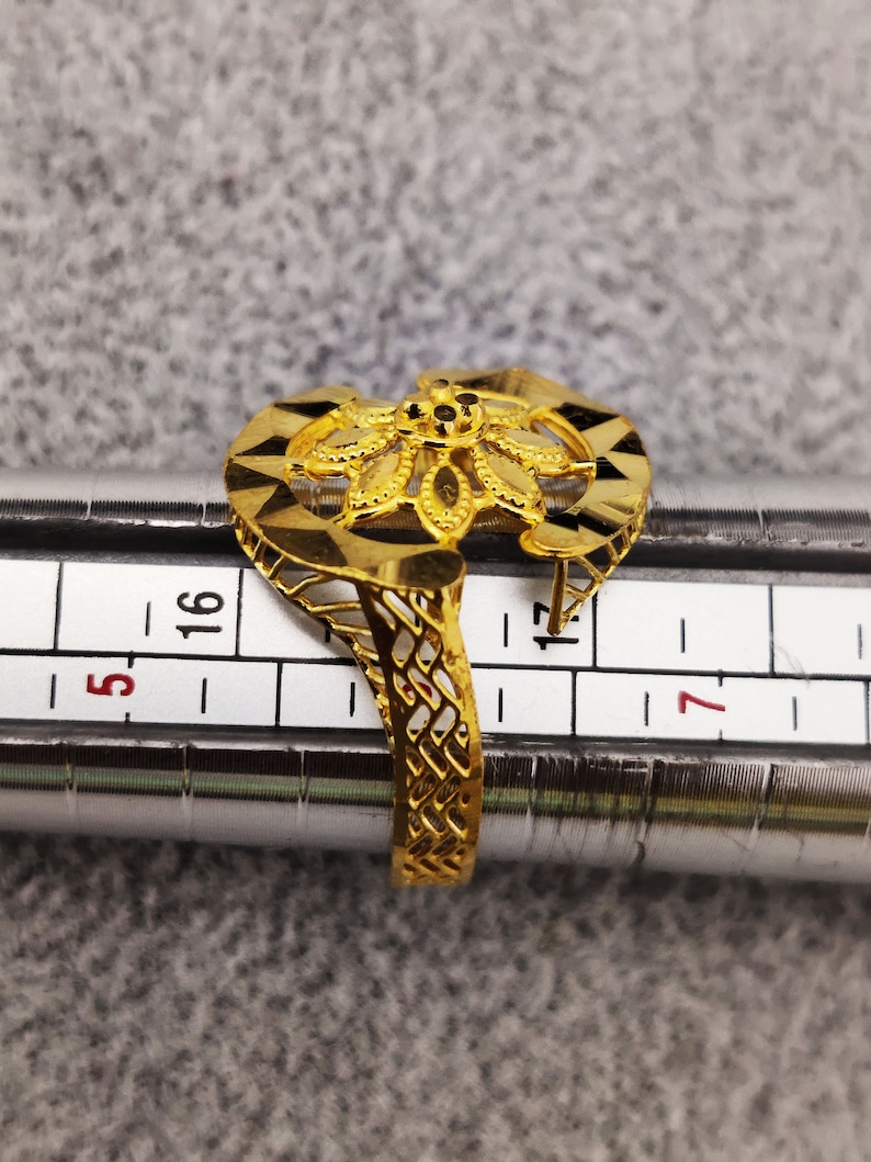 22K Solid Gold Turkish Filigree Ring RB1601 - Etsy