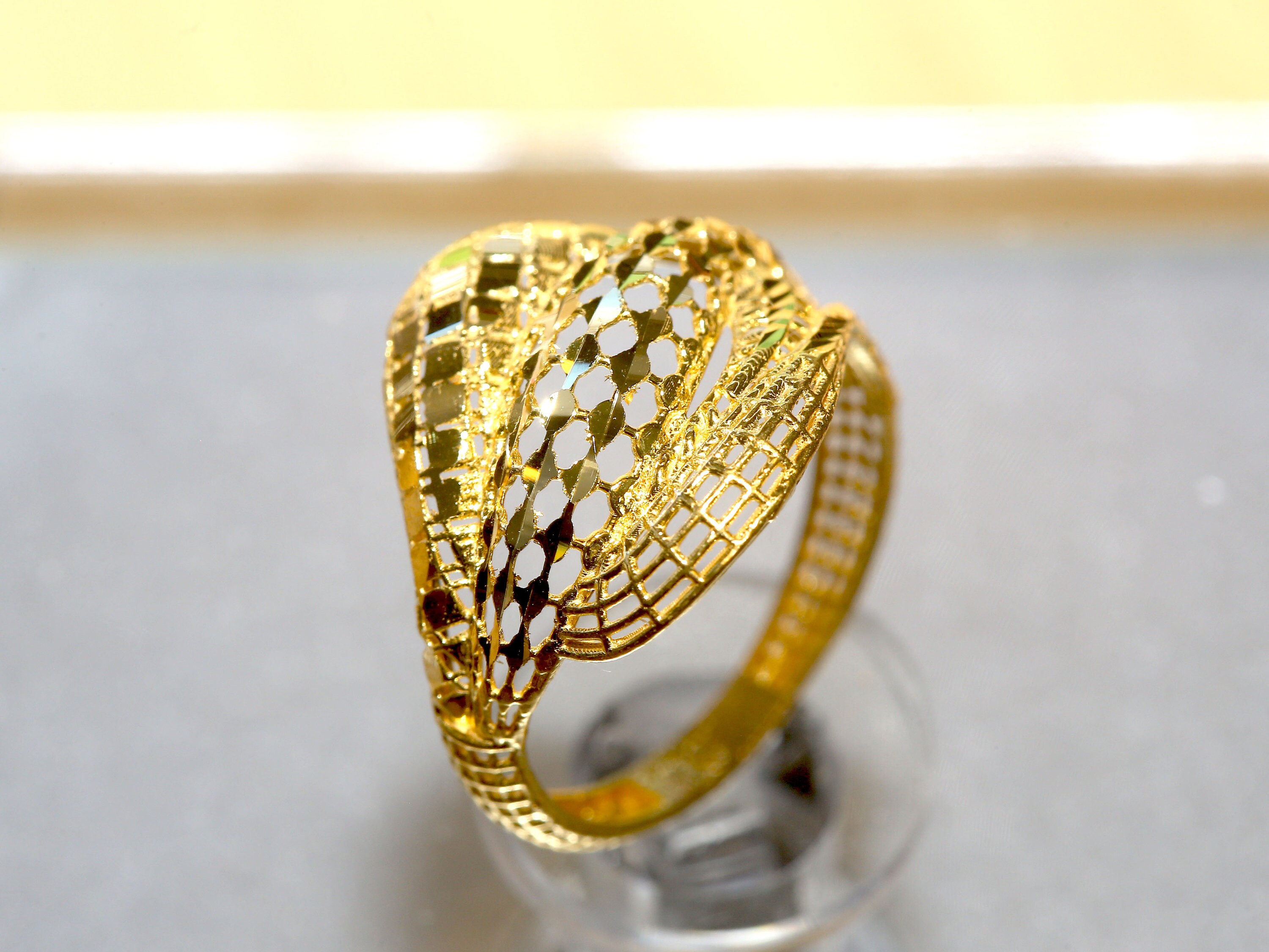 RAJ701 Solid Gold Turkish Filigree Ring 21K 22K - Etsy