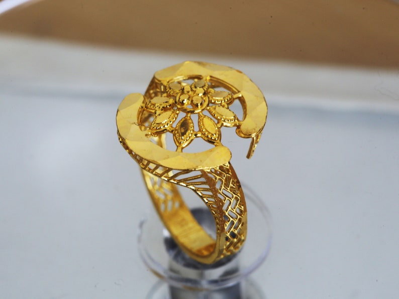 22K Solid Gold Turkish Filigree Ring RB1601 - Etsy