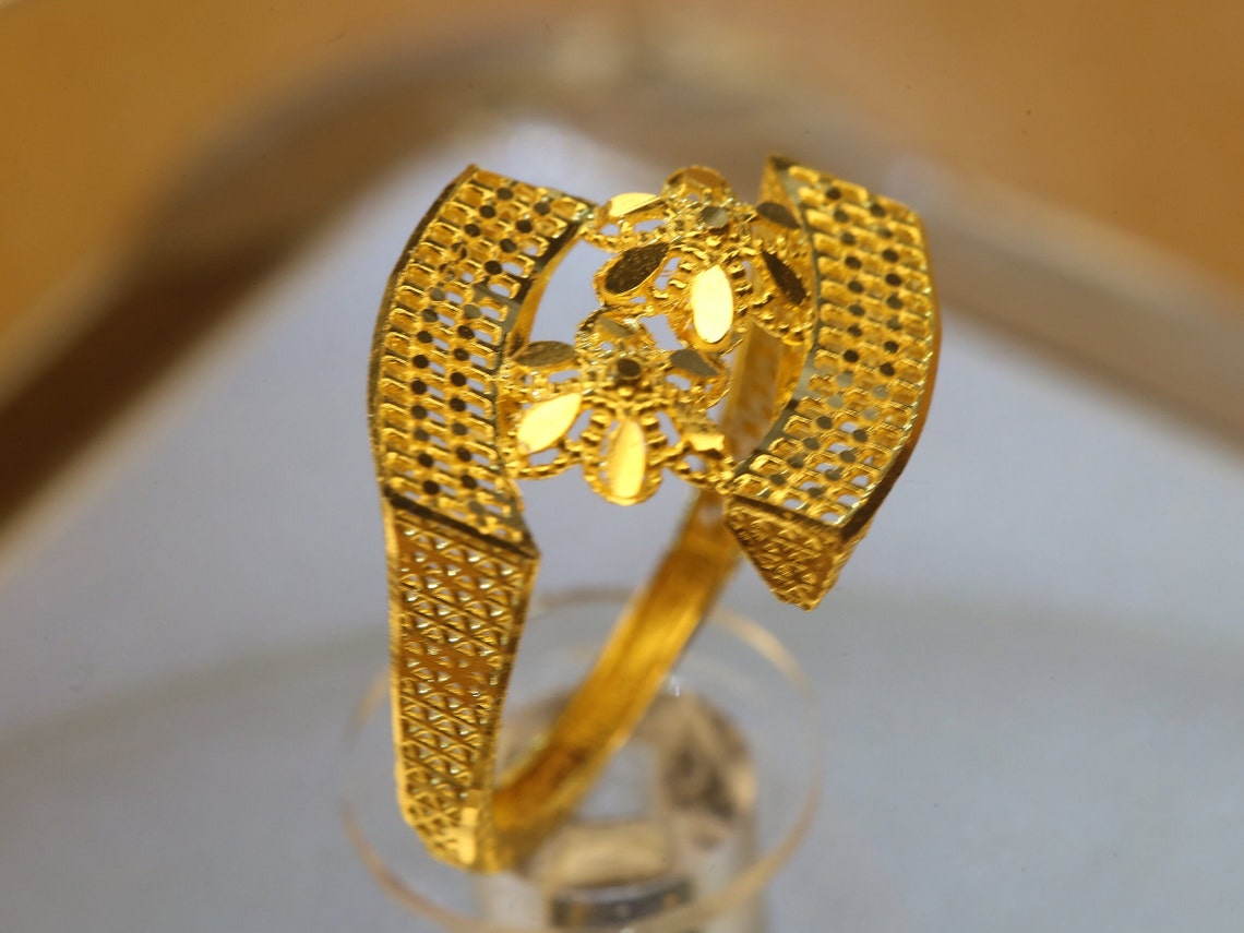 RA2551 Solid Gold Turkish Filigree Ring 21K 22K - Etsy