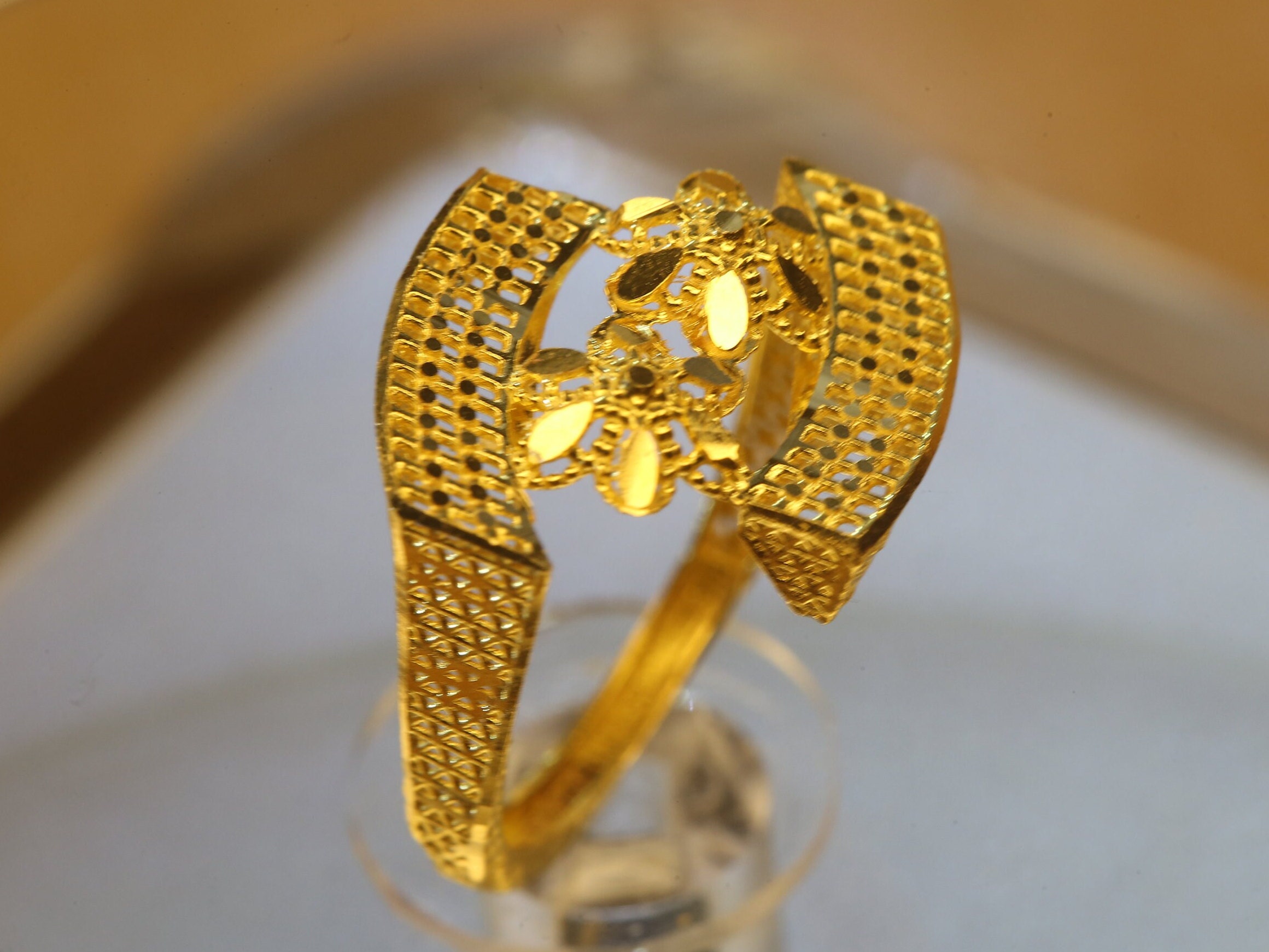 RA2551 Solid Gold Turkish Filigree Ring 21K 22K - Etsy