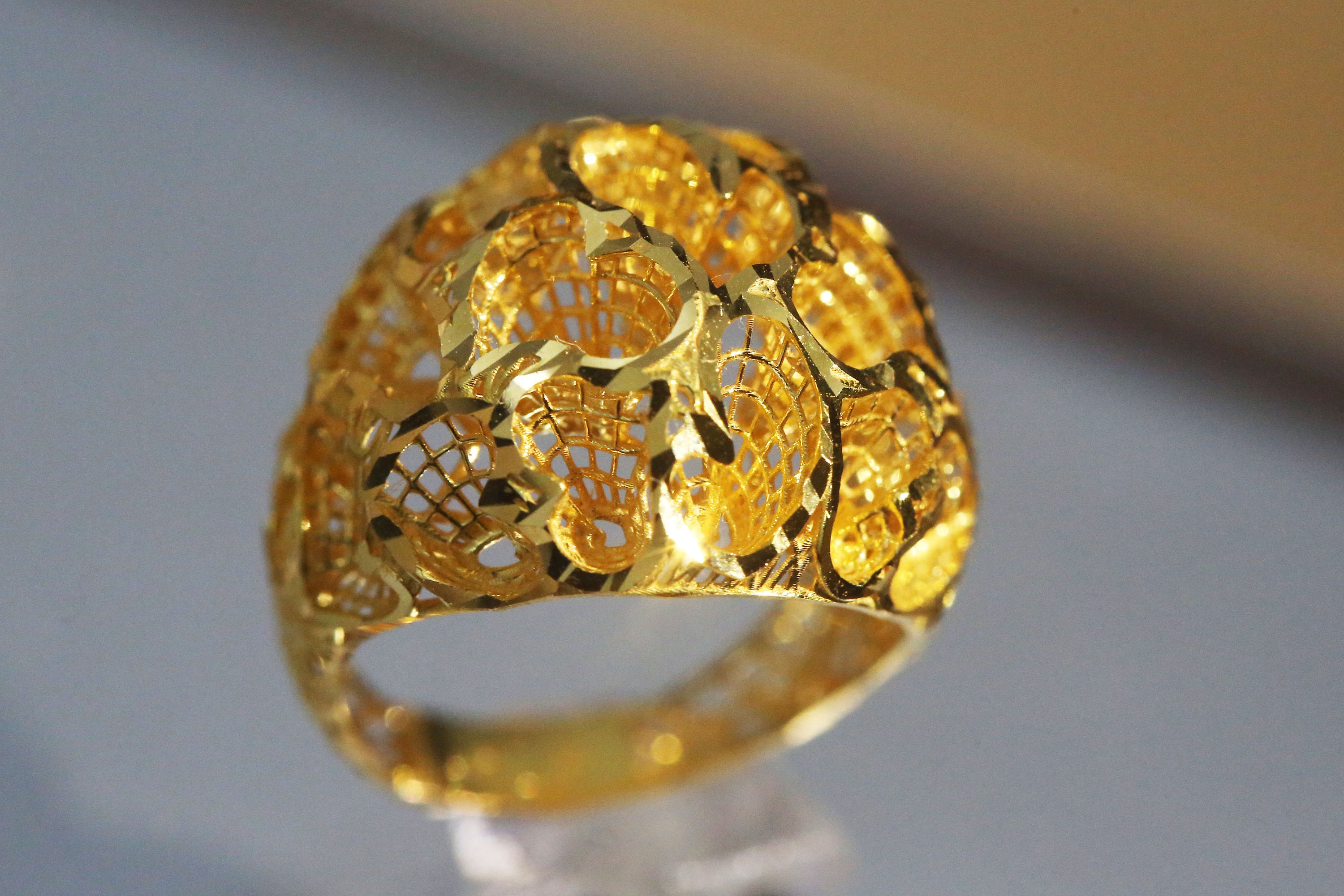 RTG601 Solid Gold Turkish Filigree Ring 21K 22K - Etsy