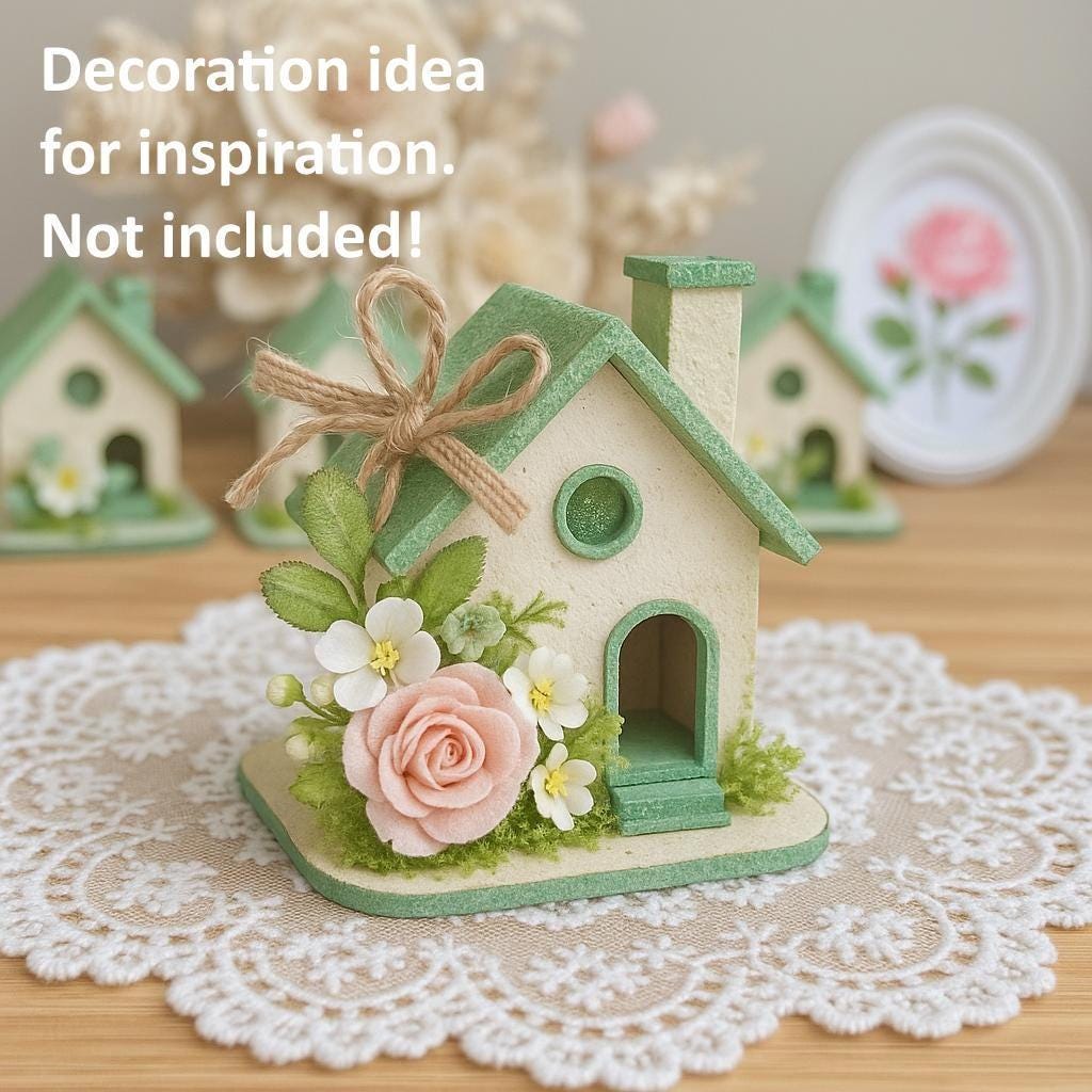 MDF Miniature House With, DIY Craft Blank or Ready-made Wooden House ...