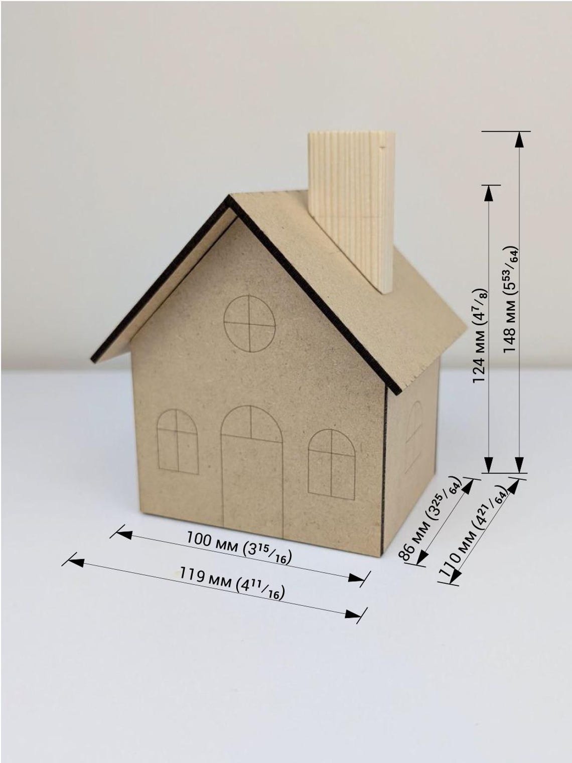 Mdf House Blank, Easter Diy Cottage Base for Spring Decor, Paintable ...