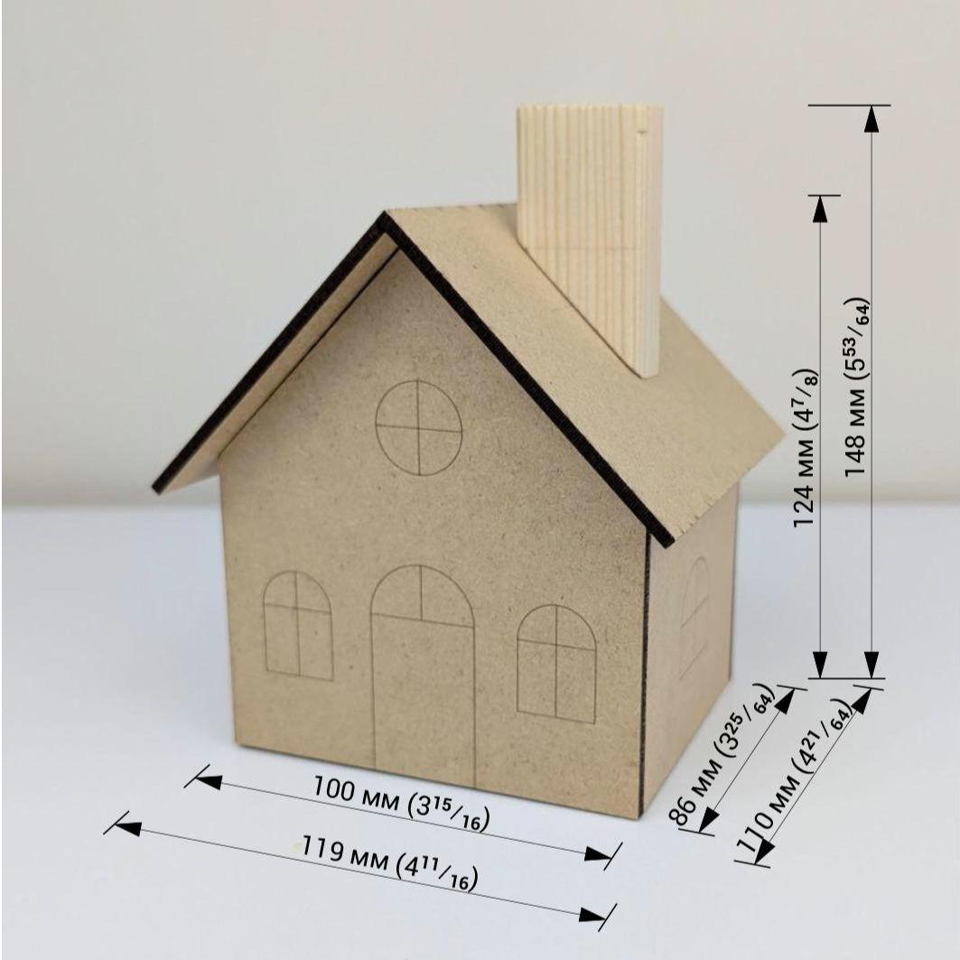 MDF House Blank for Crafts | Wooden House Base for DIY Decor | Nursery ...