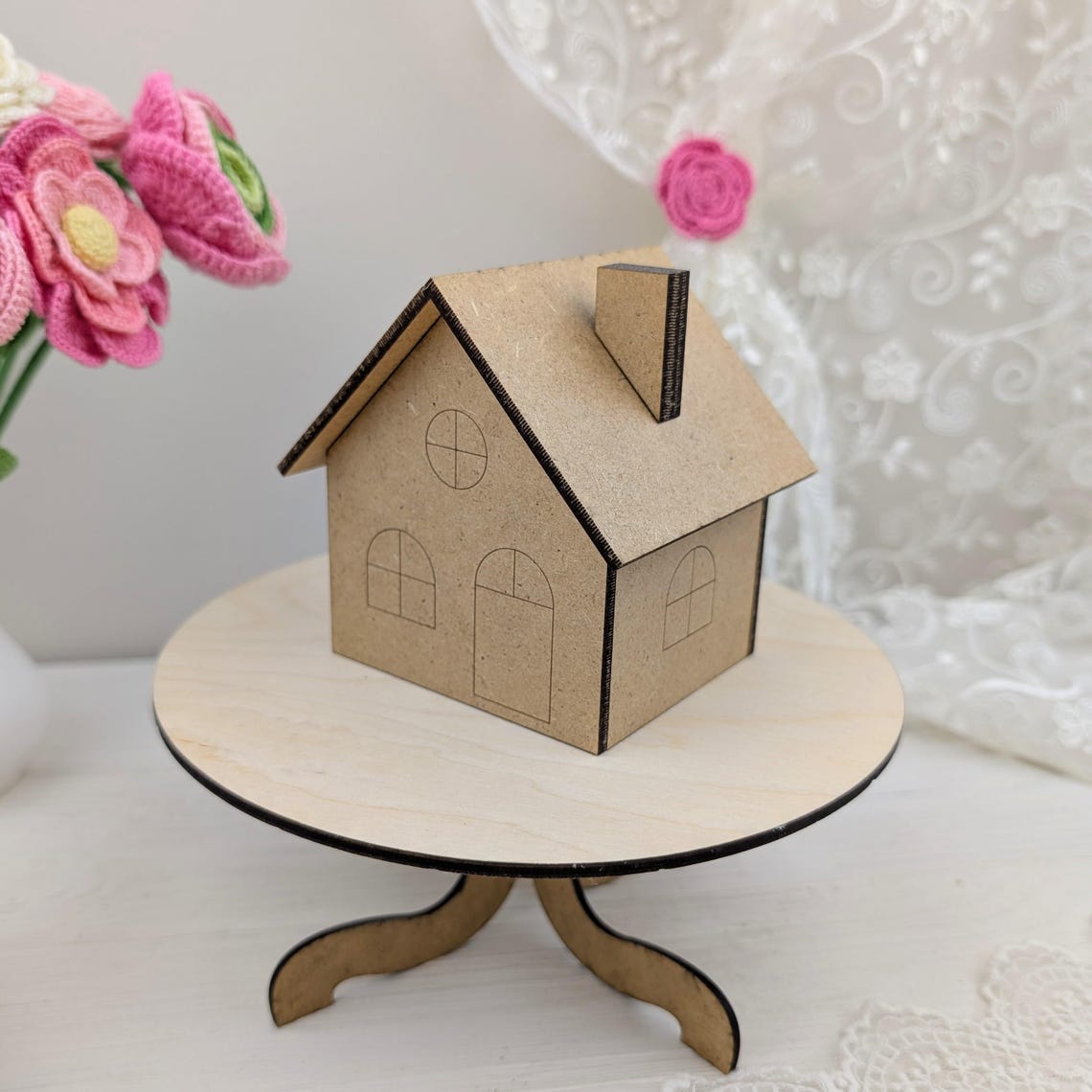 MDF House Blank for Crafts | Wooden House Base for DIY Decor, for Kinds ...
