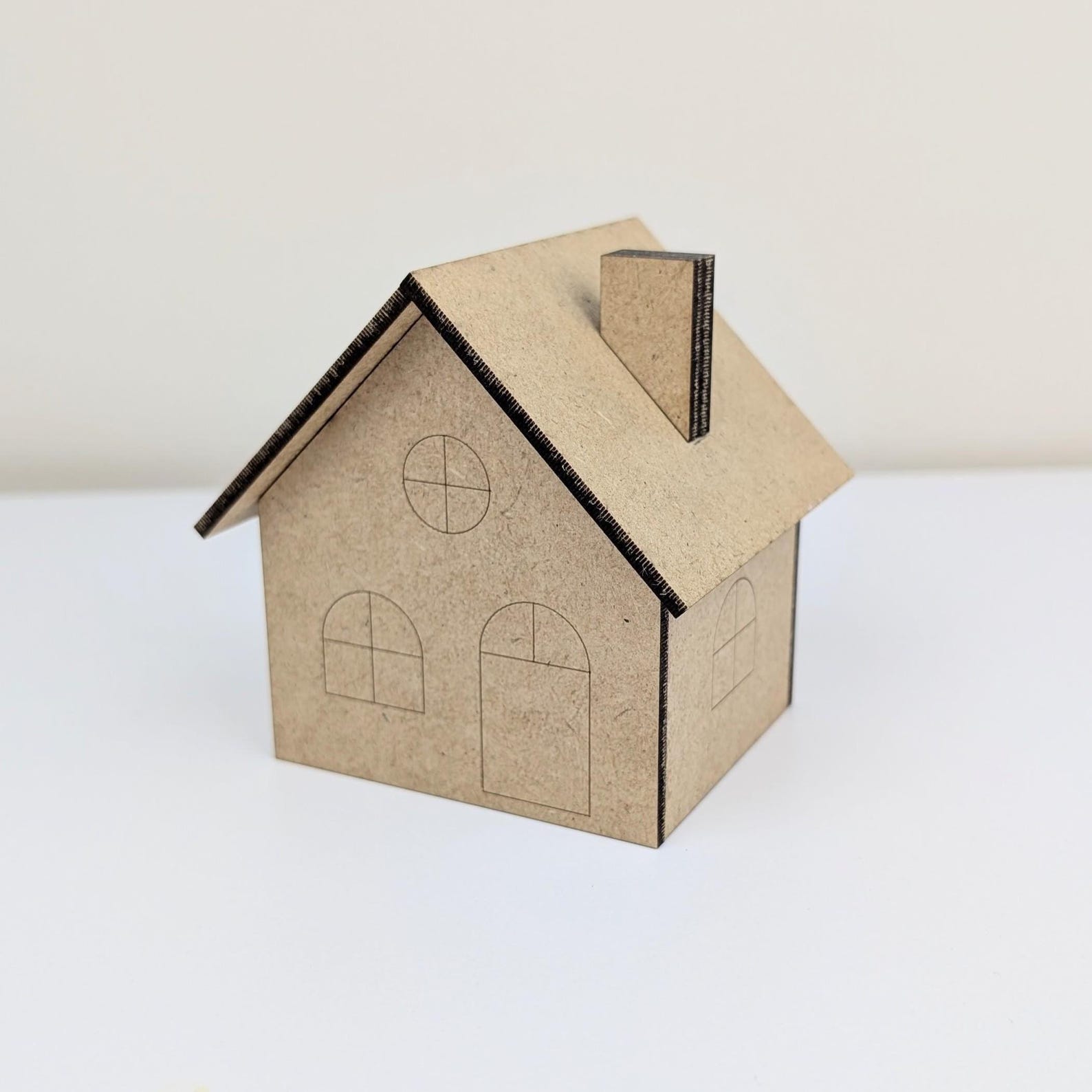 MDF House Blank for Crafts | Wooden House Base for DIY Decor, for Kinds ...