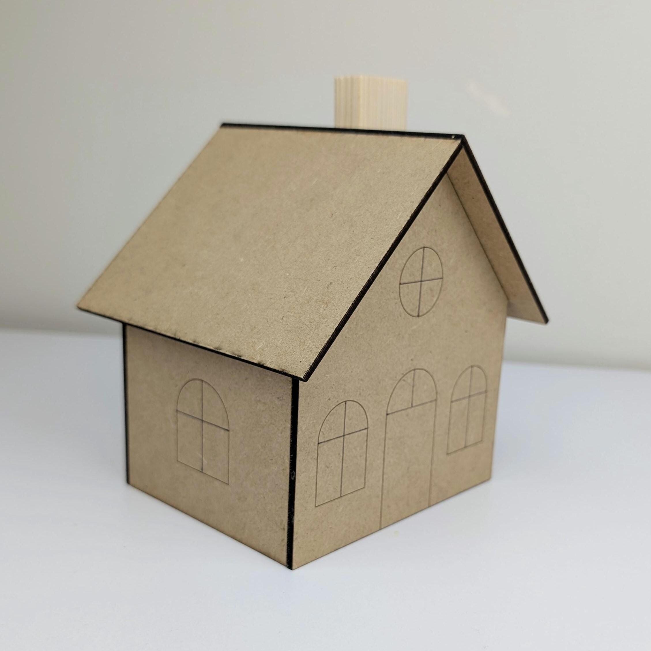 MDF House Blank for Nursery Decor, Wooden House Base for Crochet ...