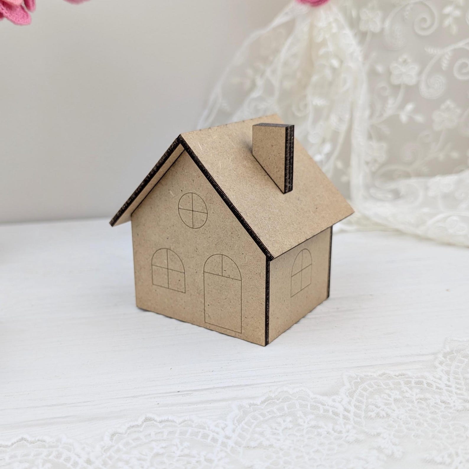 MDF House Blank for Crafts | Wooden House Base for DIY Decor, for Kinds ...
