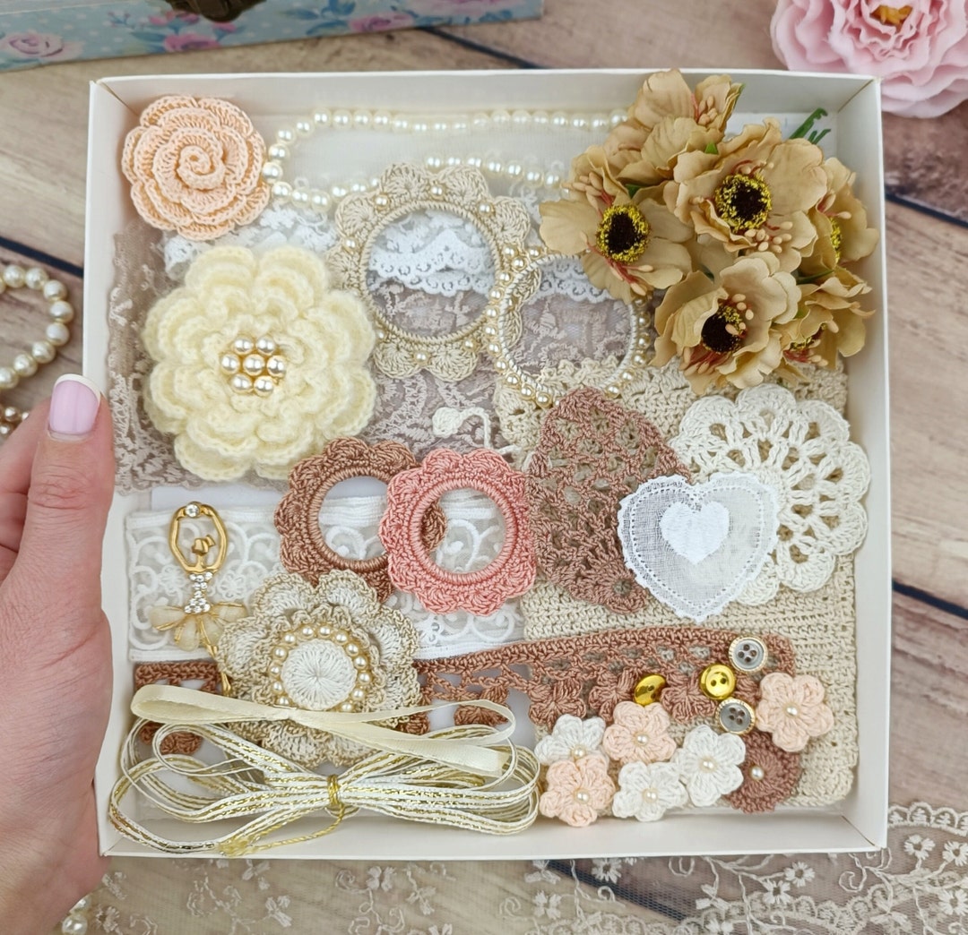 Inspiration Kit. Junk Journal Decor. Vintage Craft Supplies. Sewing ...