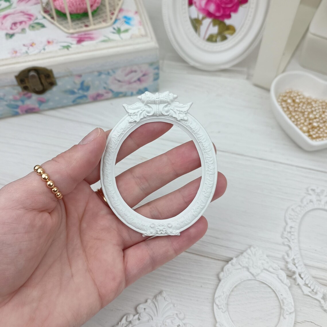 Set of 5 Ornate Resin Frames for Crafts Scrapbooking Mixed Media ...