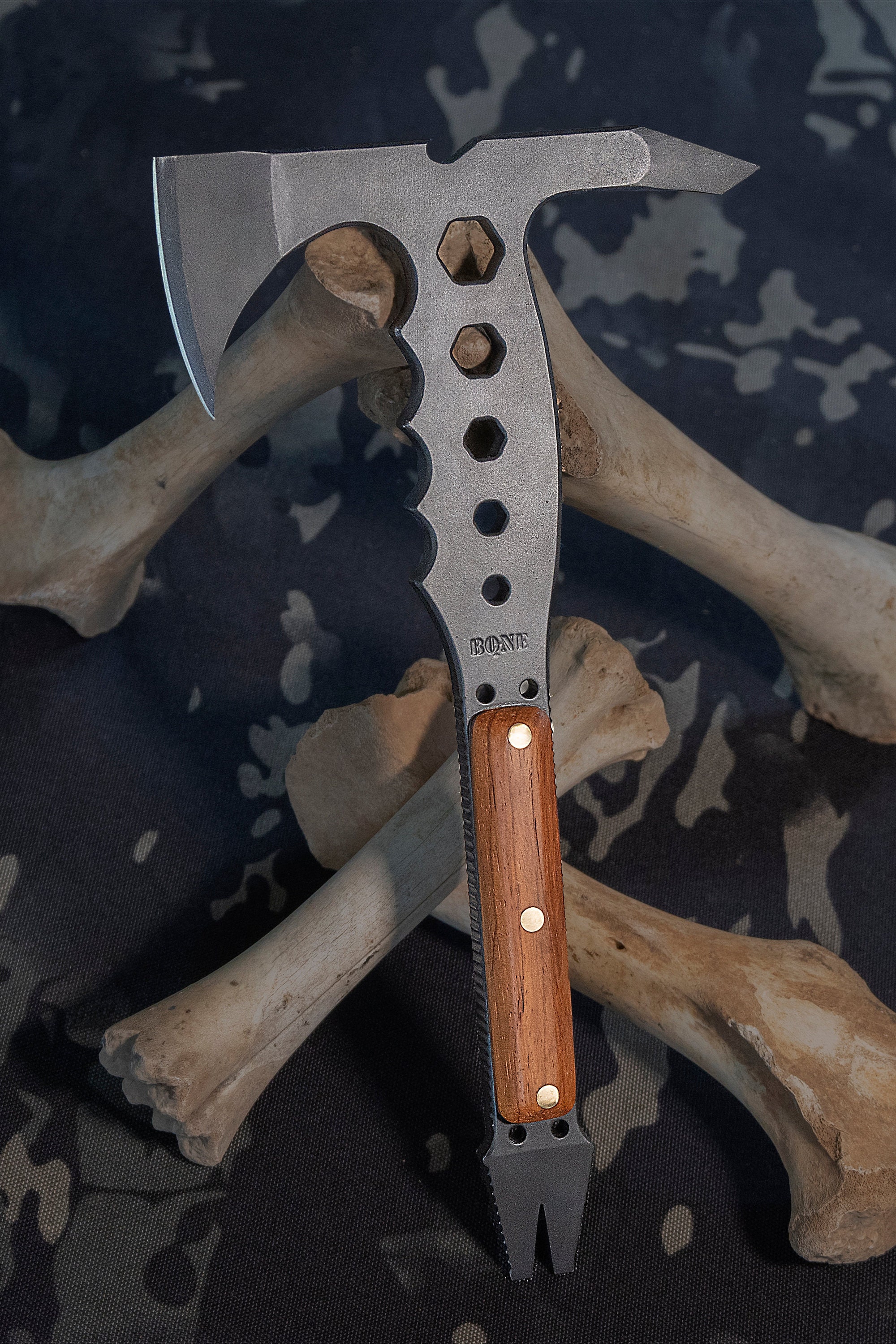 Bone Hawk ( Tomahawk With Variations) 100% Handmade With Leather Sheath ...