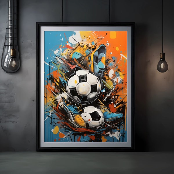 Football Graffiti Wall Art - Etsy
