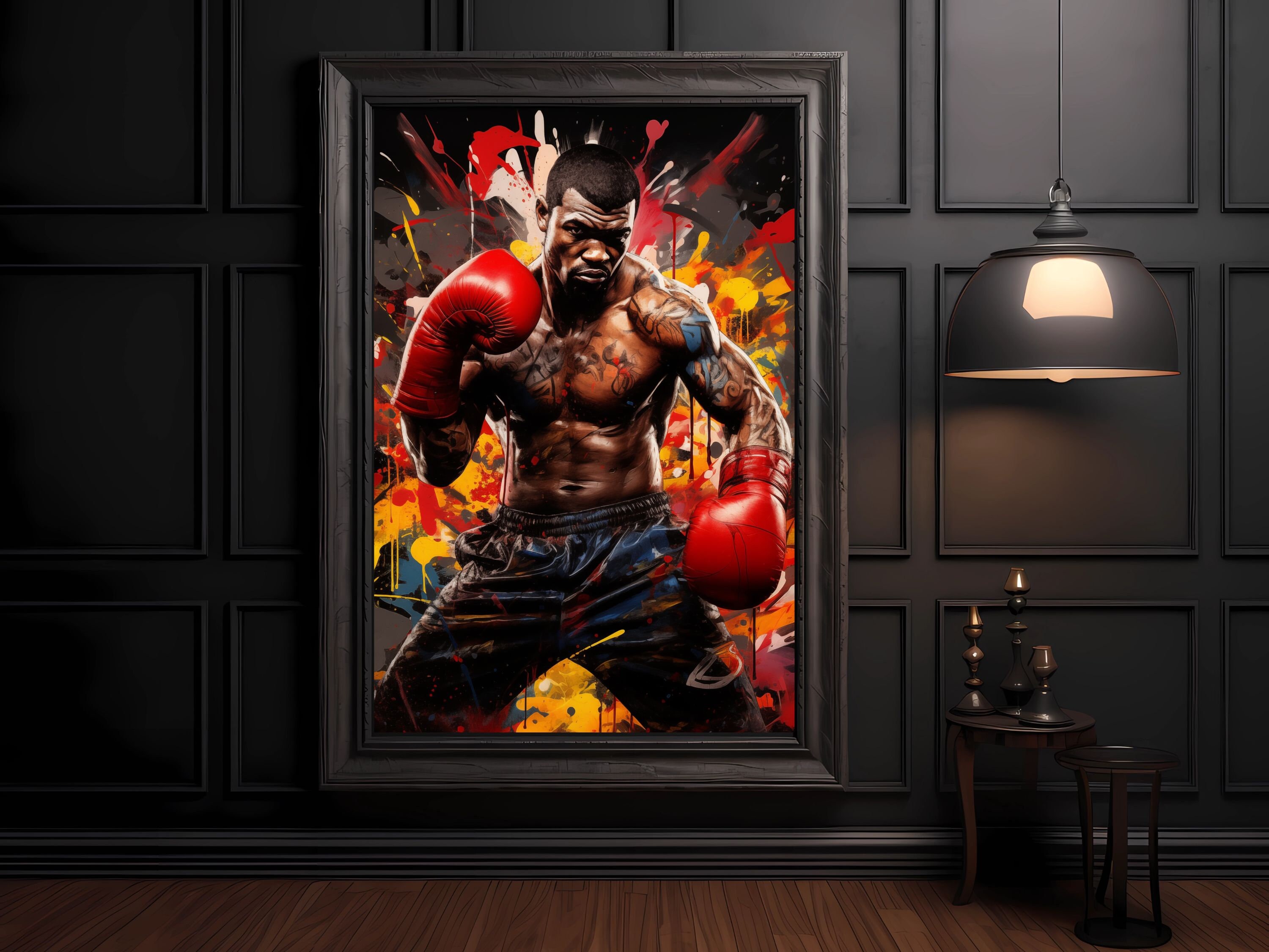 Graffiti Wall Art - Funky Boxing Poster - Fierce Boxer Digital Download ...