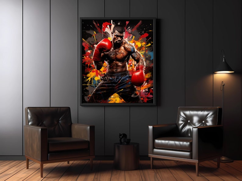 Graffiti Wall Art - Funky Boxing Poster - Fierce Boxer Digital Download ...