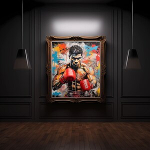 Graffiti Wall Art - Bold Boxing Sports Poster - Digital Download Print ...