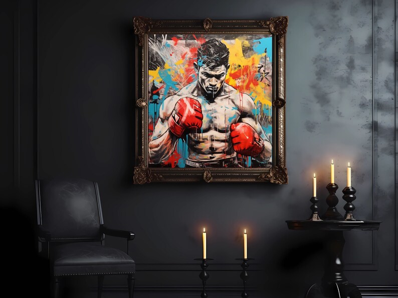 Graffiti Boxer Art Print: Colorful Gym Wall Decor (digital Download) - Etsy