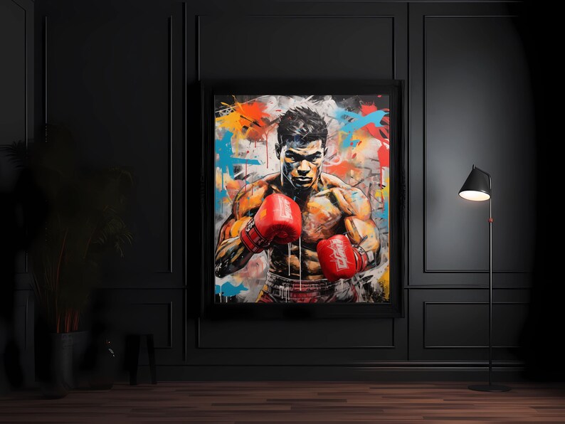 Graffiti Wall Art - Bold Boxing Sports Poster - Digital Download Print ...