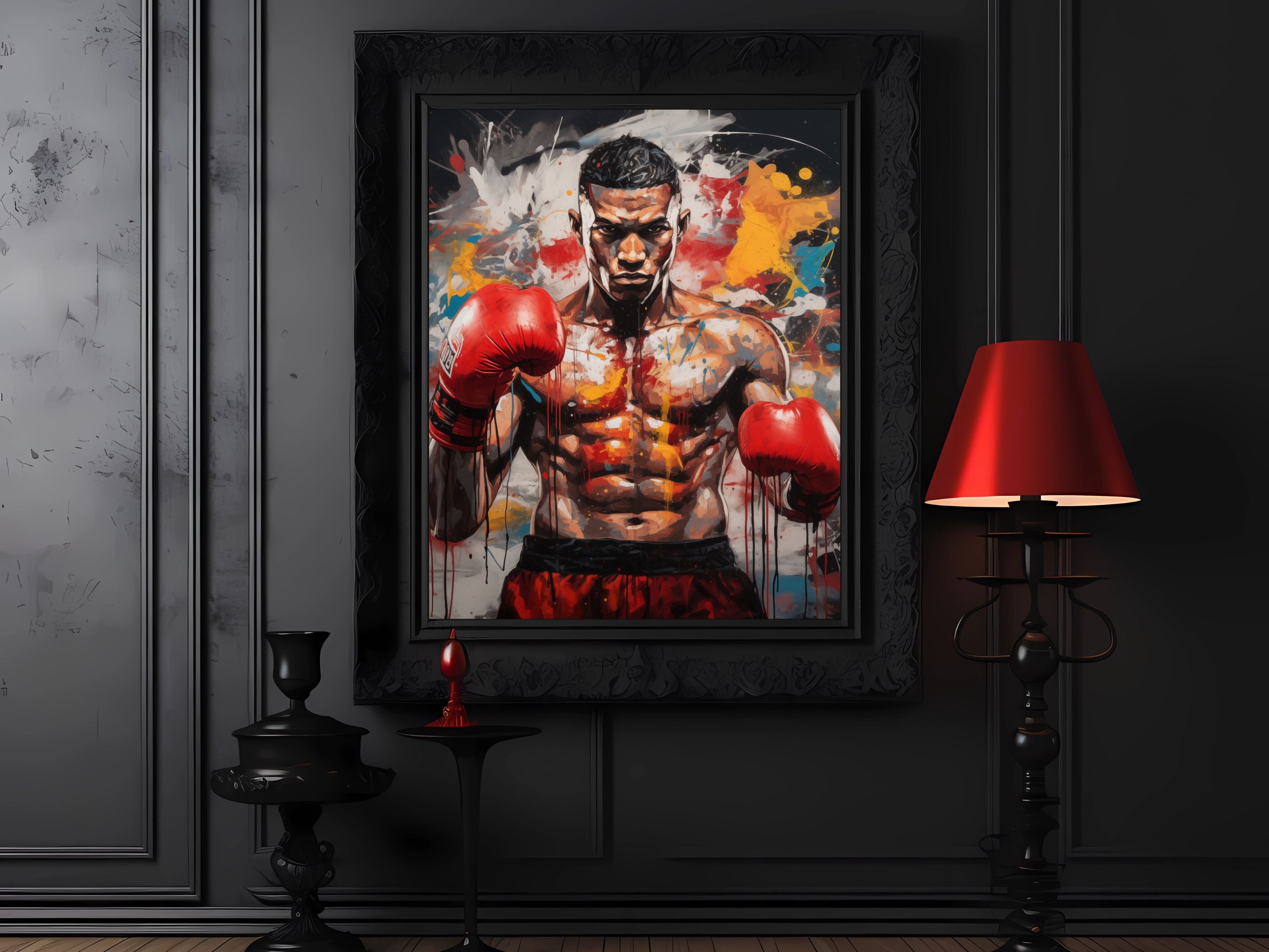 Graffiti Wall Art - Sports Themed Print - Boxing Sports Poster ...