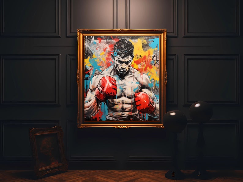 Graffiti Boxer Art Print: Colorful Gym Wall Decor (digital Download) - Etsy