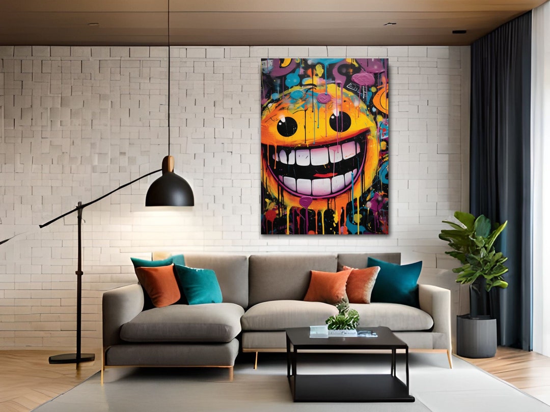 Graffiti Wall Art - Funky - Digital Download - Vibrant Laughing ...