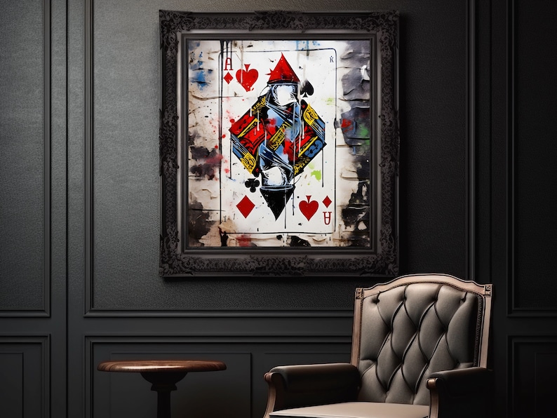 Graffiti Ace Card Print: Funky Poker Art (digital Download) - Etsy