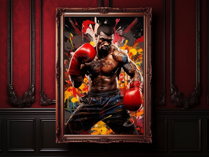 Graffiti Wall Art Funky Boxing Poster Fierce Boxer Digital Download - Etsy