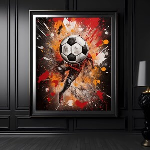 Soccer Graffiti Wall Art, Original Football Poster, Prints for Boys ...
