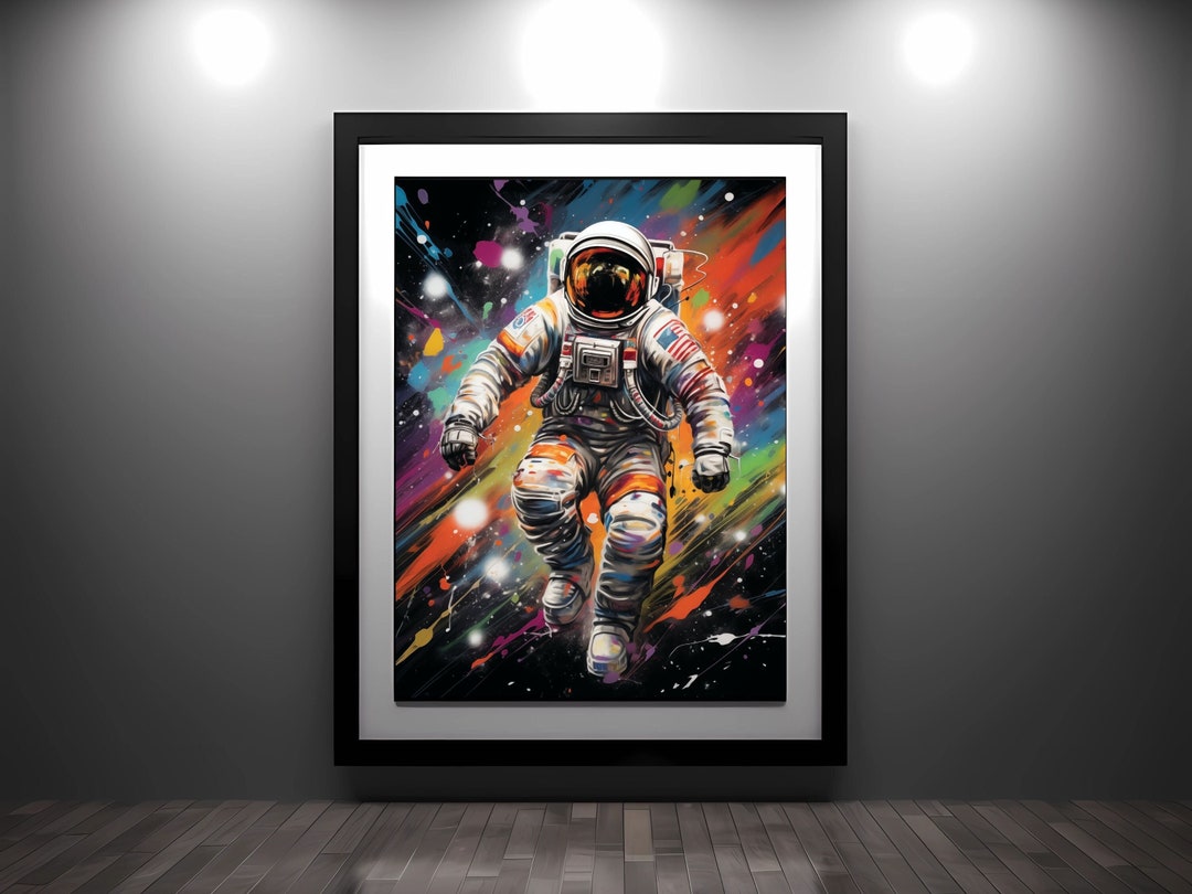 Graffiti Wall Art - Funky Art - Digital Download - Colorful Astronaut ...