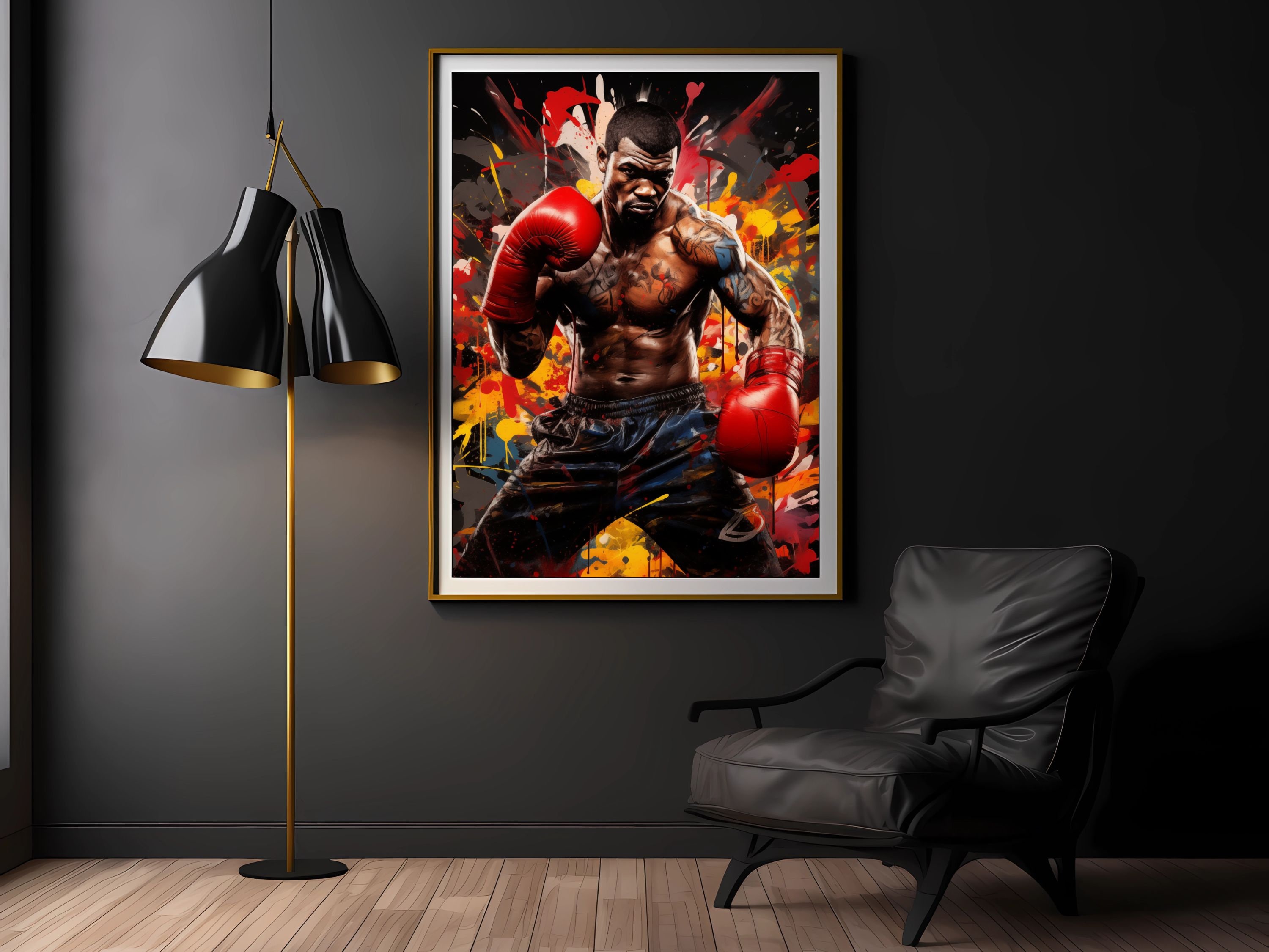 Graffiti Wall Art - Funky Boxing Poster - Fierce Boxer Digital Download ...
