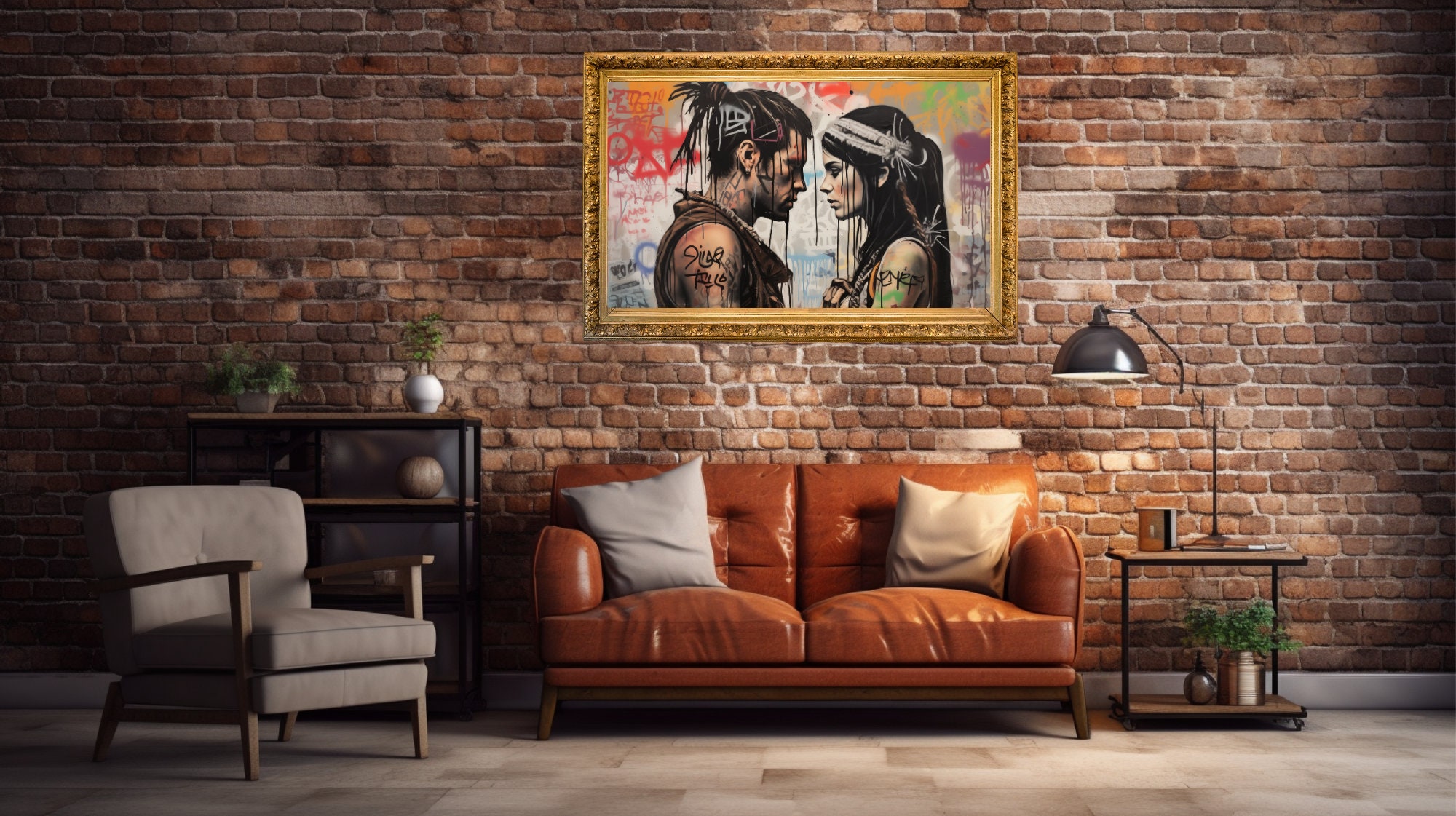 Graffiti Wall Art - Romance - Love Themed Print, Modern Wall Decor ...