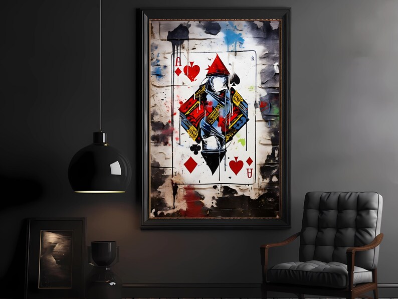 Graffiti Ace Card Print: Funky Poker Art (digital Download) - Etsy
