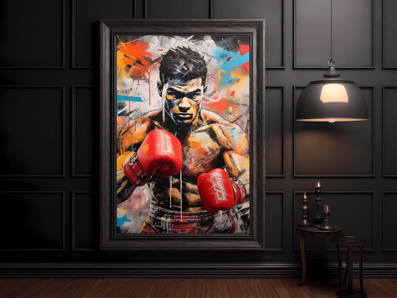 Graffiti Wall Art - Bold Boxing Sports Poster - Digital Download Print ...