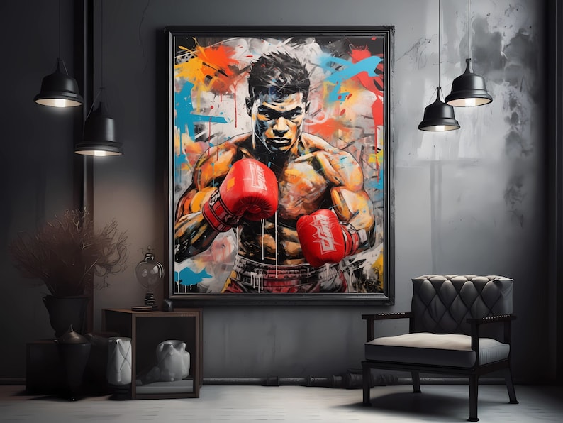 Graffiti Wall Art Bold Boxing Sports Poster Digital Download Print - Etsy