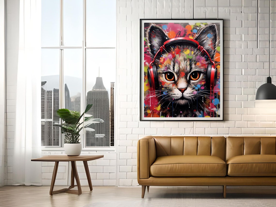 Colorful Graffiti Wall Art Poster Printable Digital Print Canvas Wall ...