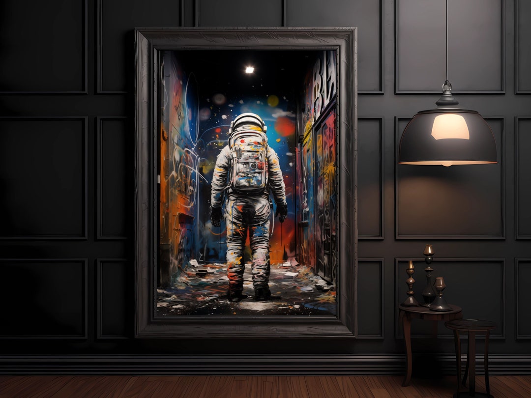 Astronaut Graffiti Art Print: Spaceman Pop Art Poster (digital Download ...
