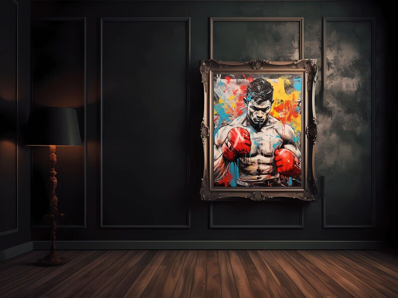 Graffiti Boxer Art Print: Colorful Gym Wall Decor (digital Download) - Etsy
