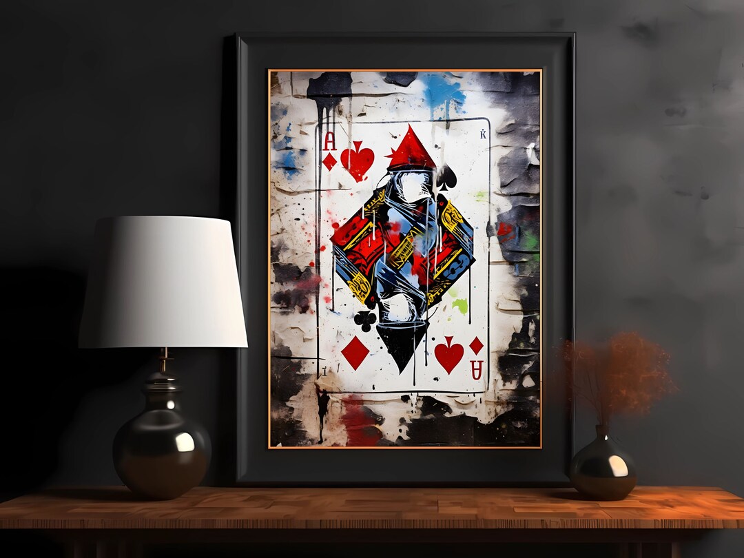 Graffiti Ace Card Print: Funky Poker Art (digital Download) - Etsy
