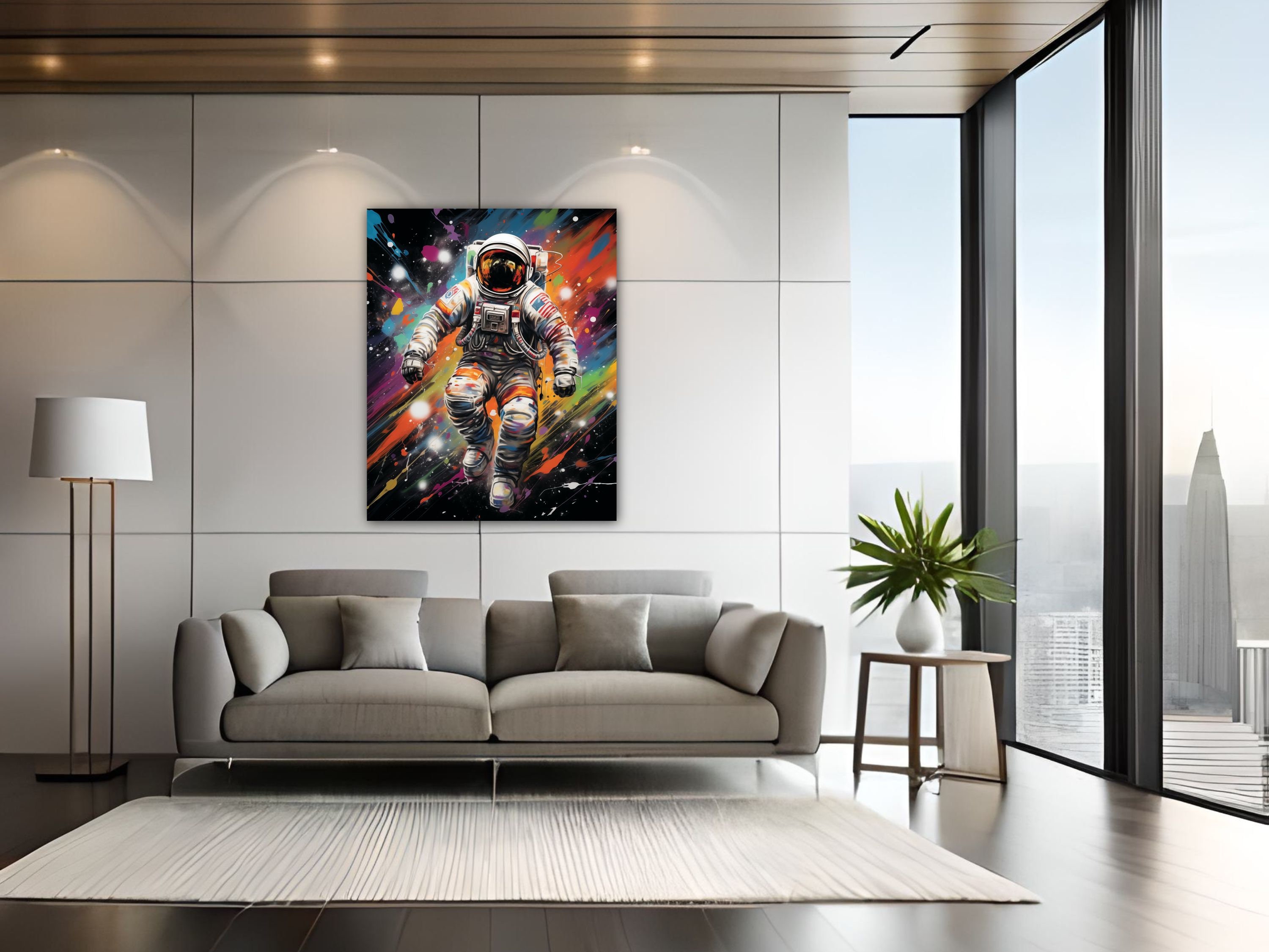 Graffiti Wall Art - Funky Art - Digital Download - Colorful Astronaut ...