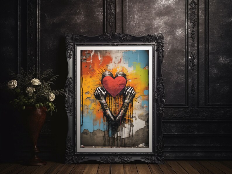 Heart Graffiti Street Art Print: Urban Home Decor (digital Download) - Etsy